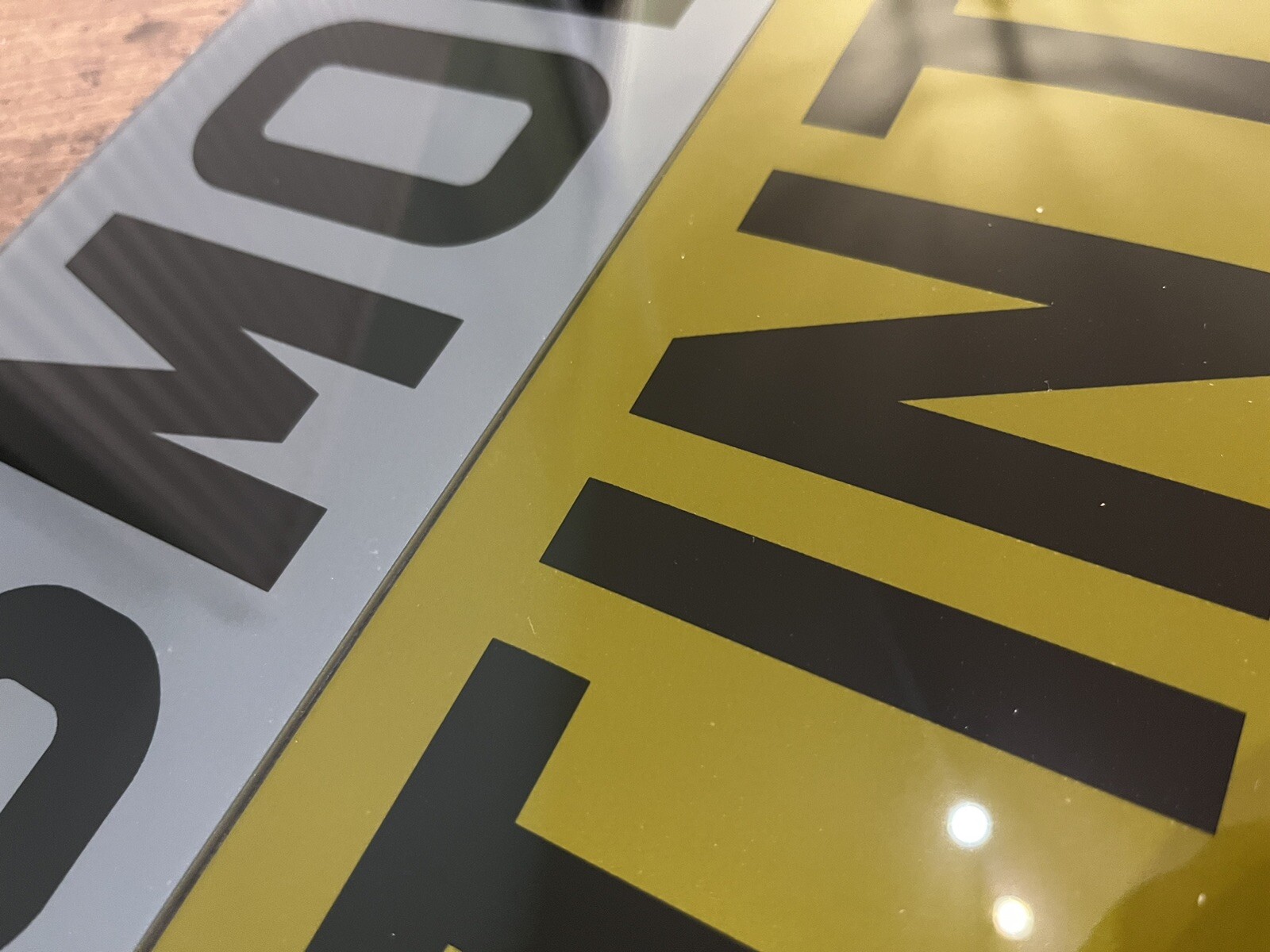 SMOKED TINTED PAIR OF PRINTED NUMBER PLATES - SHOW STYLE - SET OF 2 ...