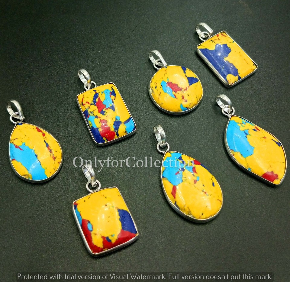 Beautiful Mosaic Jasper Gemstone Handmade 925 Silver Plated Bezel ...