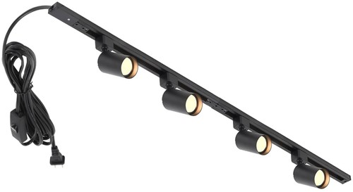 Plug in Track Lighting with Power Cord, 4-Light GU10 Track Lighting Kit ...