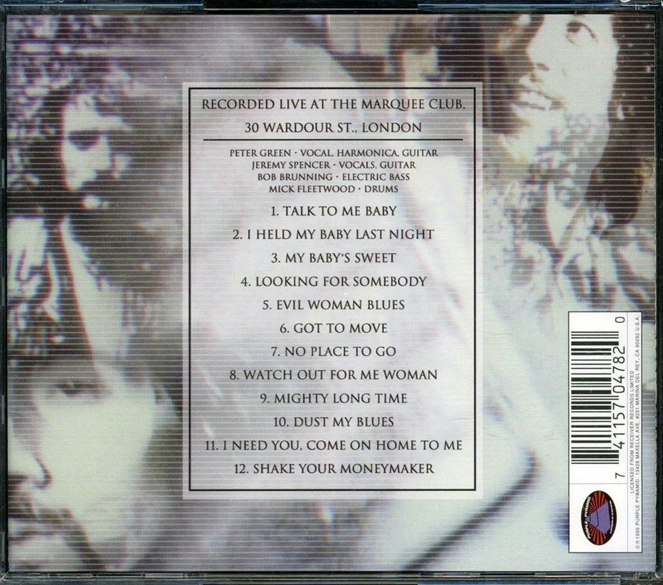 Peter Green's Fleetwood Mac - A Night At The Marquee [New CD ...