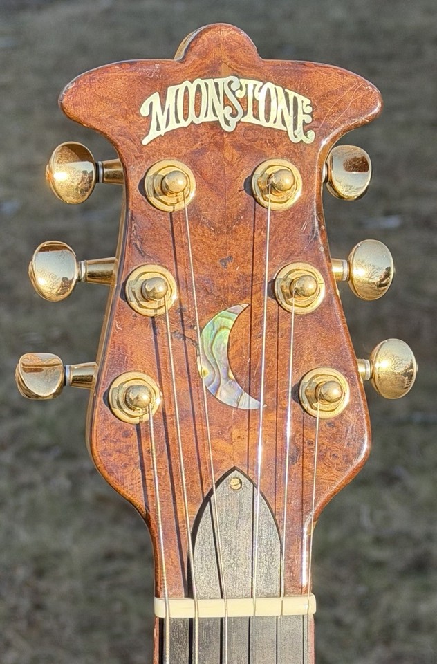 Moonstone Vulcan Electric Guitar Natural Vintage Double Cut Les Paul ...