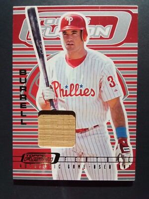 2001 Topps Fusion Baseball #F10 Pat Burrell Game Used Bat | eBay