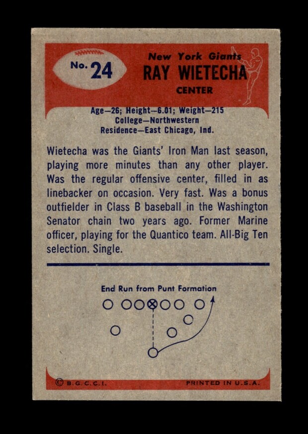 1955 Bowman Set-Break # 24 Ray Wietecha LOW GRADE *GMCARDS* | eBay