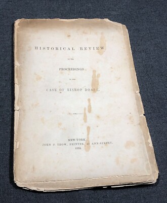1853 Historical Review Bishop Doane Case Burlington New Jersey NJ ...