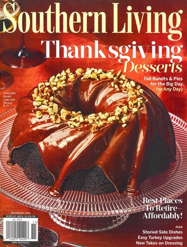 SOUTHERN LIVING MAGAZINE - NOVEMBER 2024 - THANKSGIVING DESSERTS | eBay