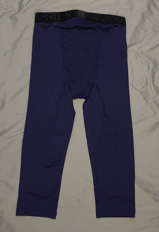 Nike Pro HYPERSTRONG NBA Team Issued Padded Compression Tights Purple ...