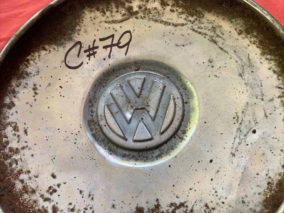 Volkswagen Super Beetle Wheel Dog Dish hubcap Center Cap Chrome 1970 ...