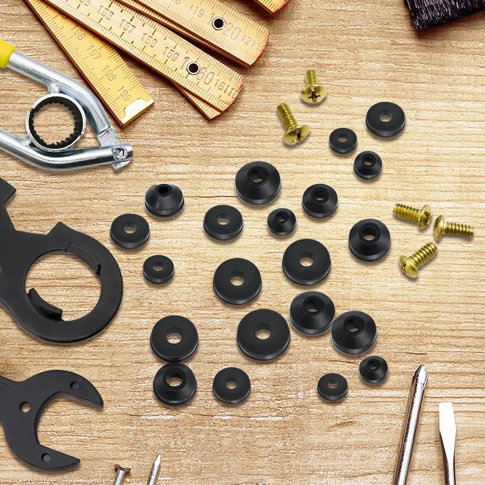 106 PCs Faucet Washer Assortment Kit with Assorted Flat & Beveled ...