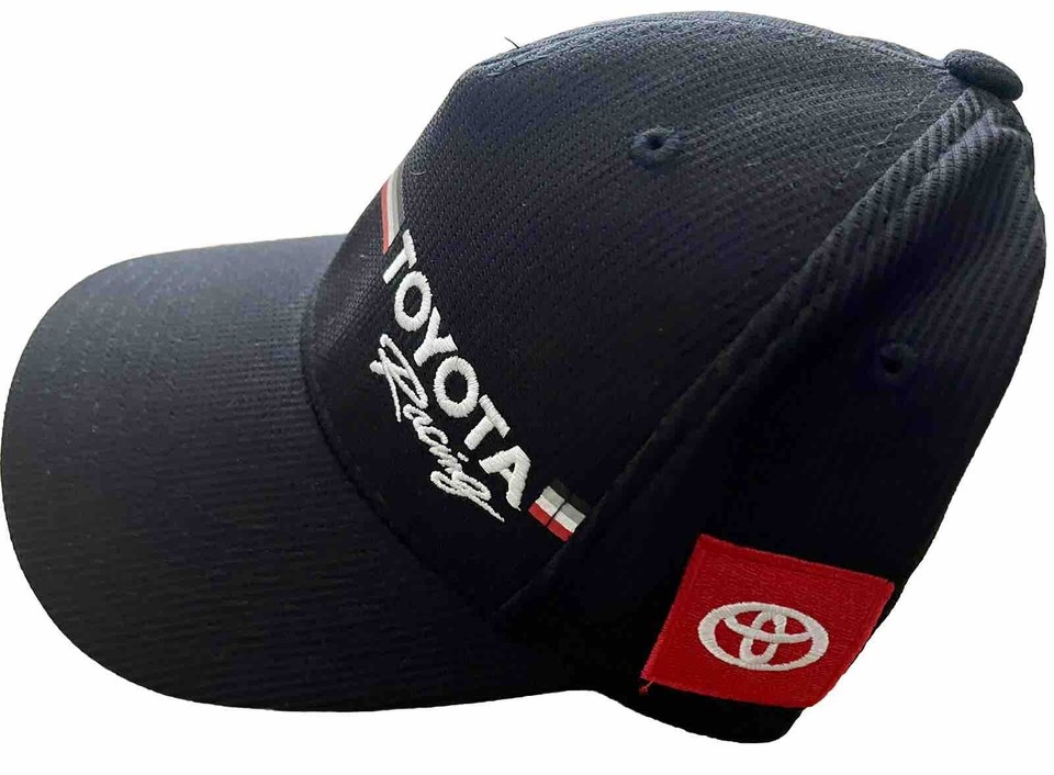 TOYOTA RACING BLACK BASEBALL CAP HAT STRIPED LOGO ADJUSTABLE NEW NWOT ...