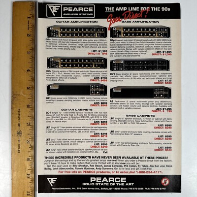 Pearce Amplifier Systems Original Magazine Print Ad | eBay