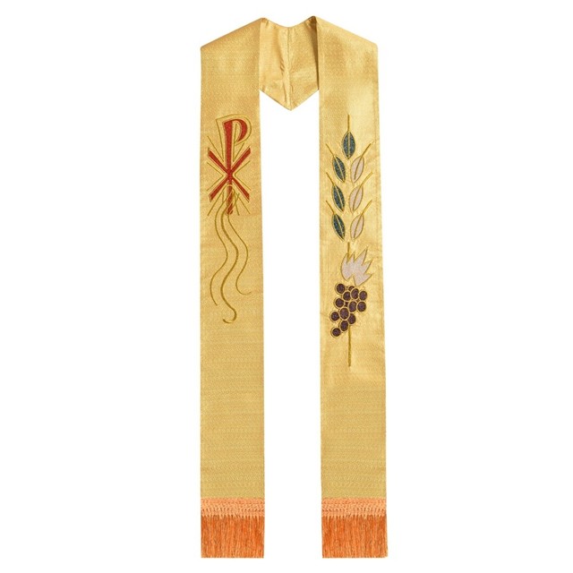 BLESSUME Yellow Stole Catholic Church Priest Mass Stole Clergy Stole | eBay