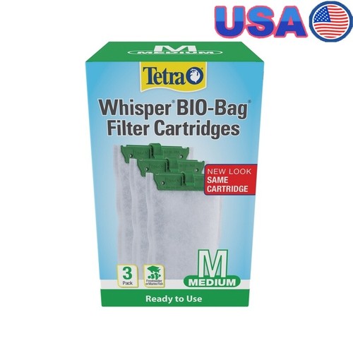 Whisper Bio Bag Filter Cartridges Replacement Aquarium Carbon Medium 3 ...