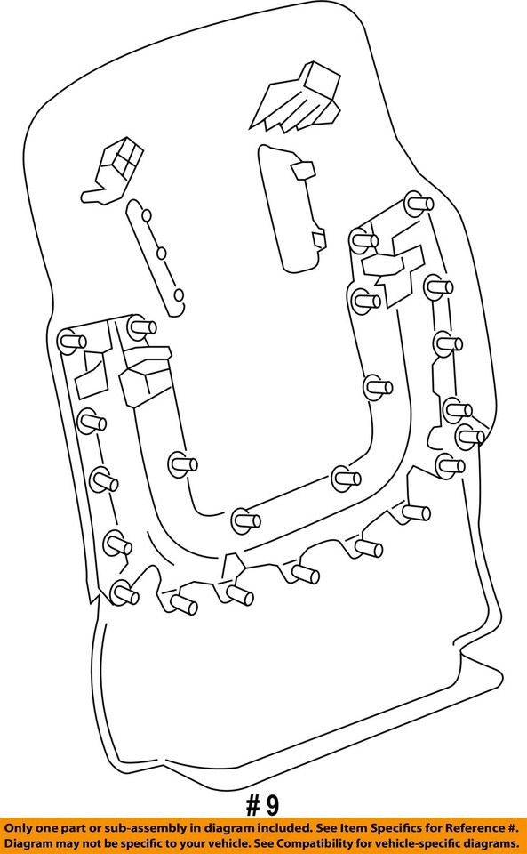 GM OEM 09-20 Escalade ESV Driver Seat Components-Seat Back Panel ...