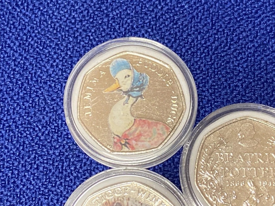 Beatrix Potter 🐰 50p Coin Full Set 2016 Uncirculated Royal mint ...