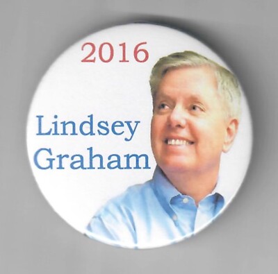 Official Senator Lindsey Graham Button from 2016 Presidential Campaign ...