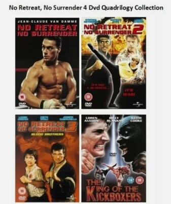 NO RETREAT NO SURRENDER 1-4 DVD QUADRILOGY PART 1 2 3 4 Movie Film New ...