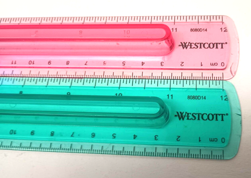 Flexi 12" Ruler It's Academic / 2 Westcott Raised Finger Grip ...