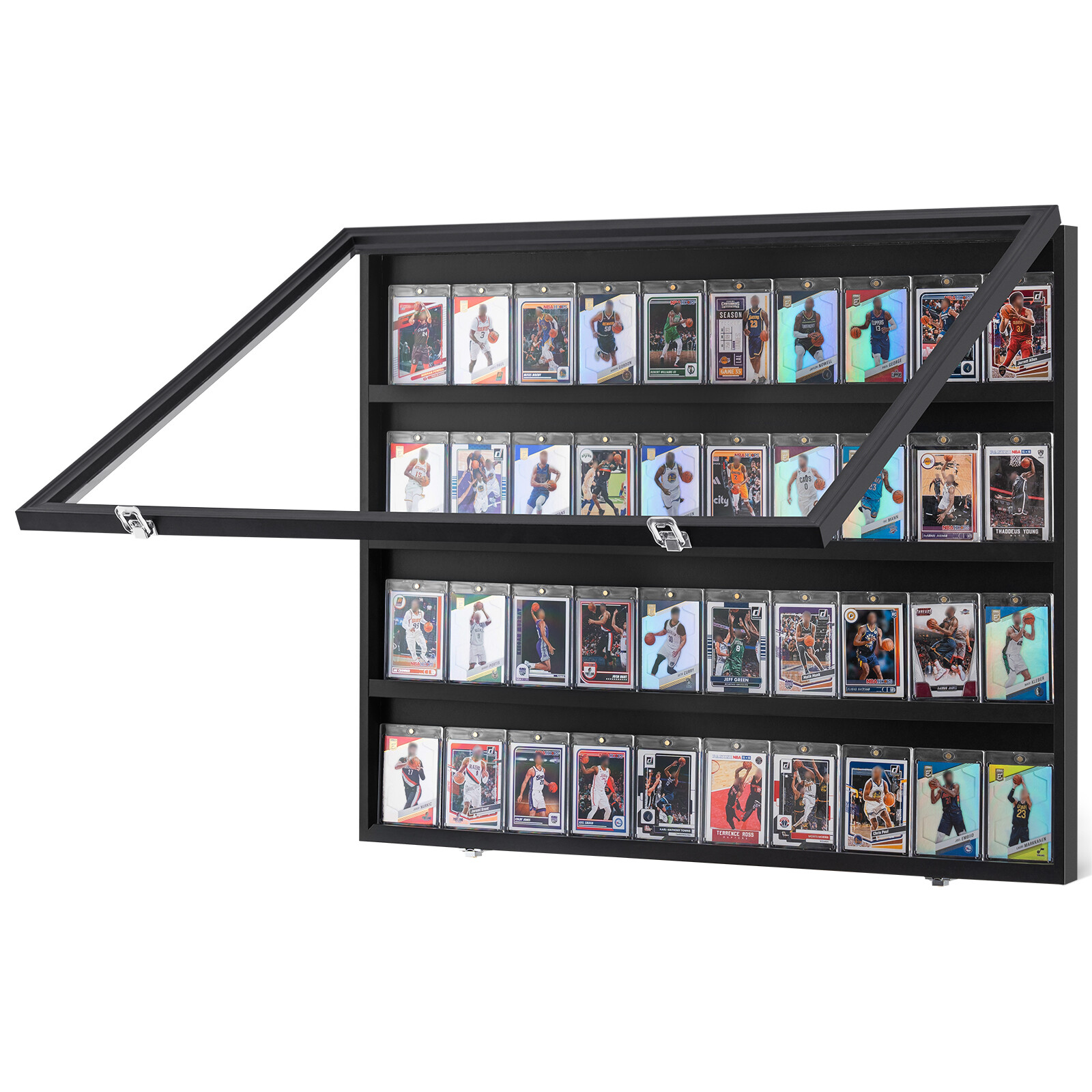 VEVOR 36 Graded Sports Card Display Case 30.5 x 24.3 x 2.1 in 98% UV ...
