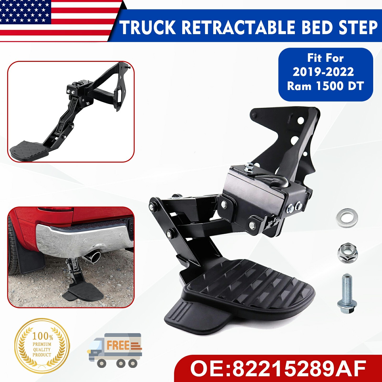 New Rear Bedstep Step Fit For Dodge Ram 1500 DT (New Body Style) 2019 ...