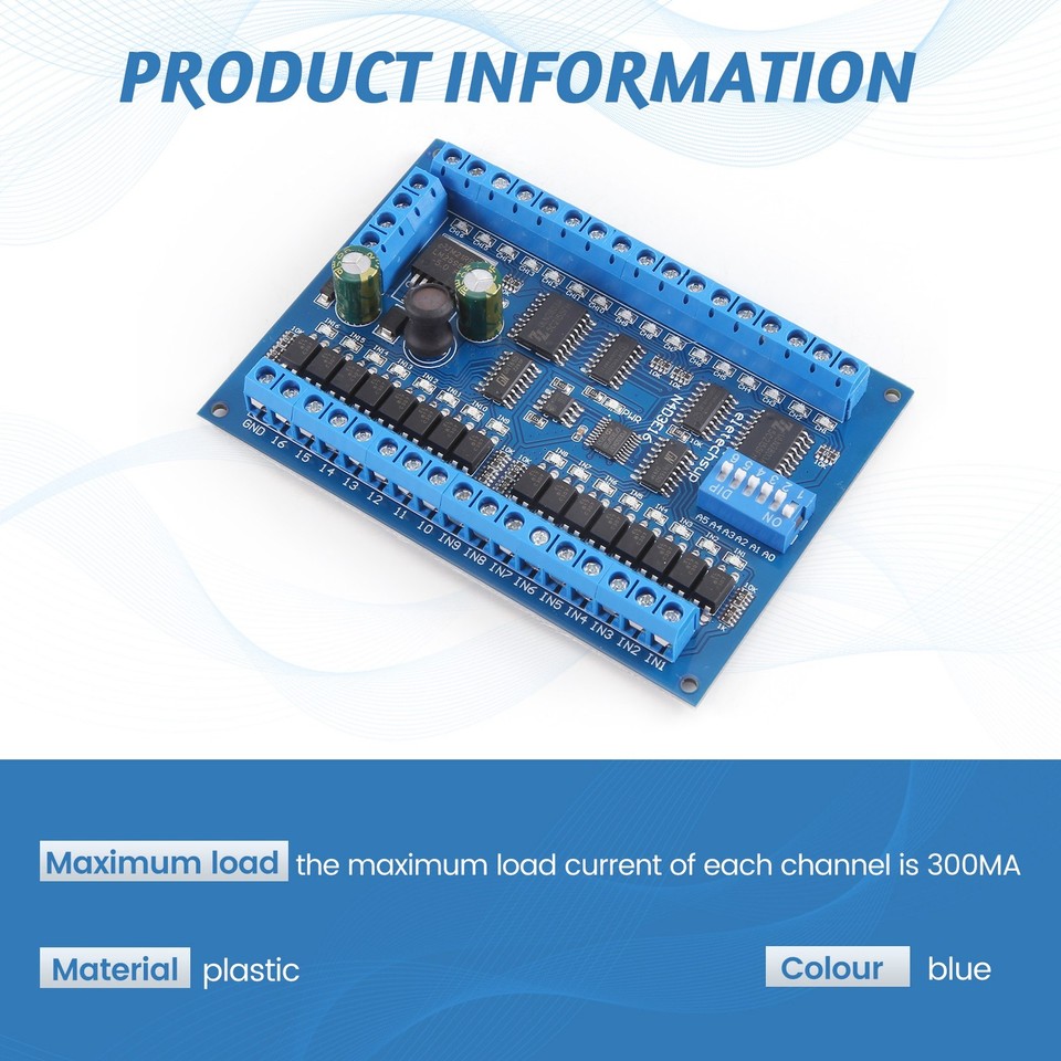 DC 12V 24V 16 Input 16 Output RS485 Remote Control PLC IO Expansion ...