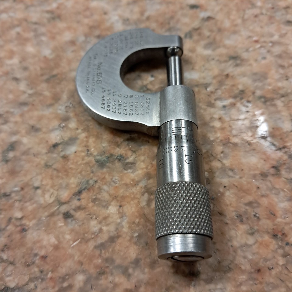 LS Starrett 576 0-.500 round anvil micrometer vintage machinist | eBay