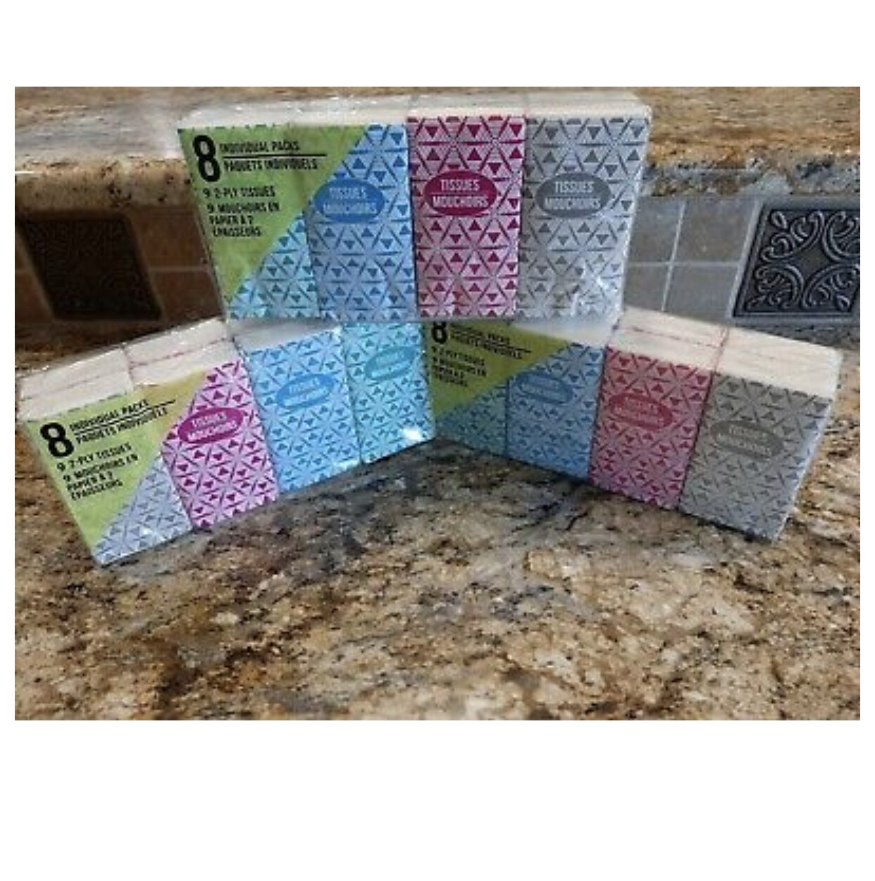 (3 -Packages) 8 Packs per Package ,2-Ply Tissues, Travel/Pocket Size ...