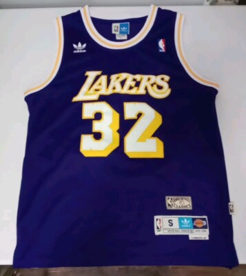 Magic Johnson Lakers Adidas Hardwood Classics Purple Jersey Size S ...