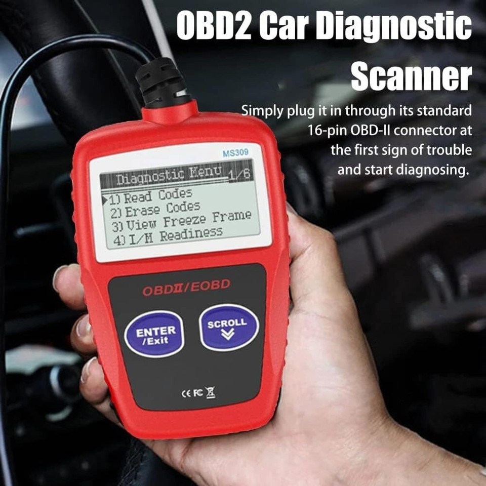 MS309 Automotive Code Reader OBD2 Scanner Car Check Engine Fault ...