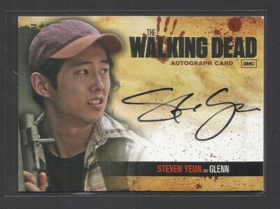 RARE A6 STEVEN YEUN THE WALKING DEAD SEASON 1 AUTOGRAPH CARD GLENN RHEE ...