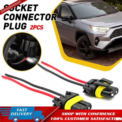 US Location H11 H8 H9 Female Adapter HID Socket Connector Plug Wire ...