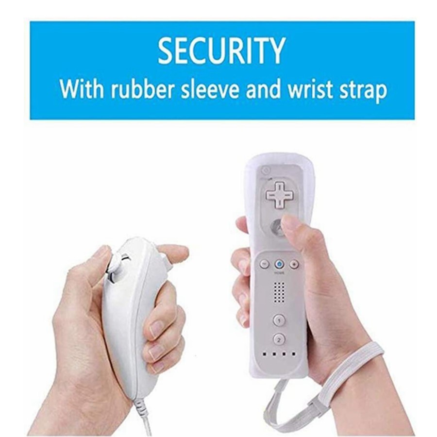 2 x Silicone Skin Case Cover with Wrist Strap for Nintend Wii Remote ...