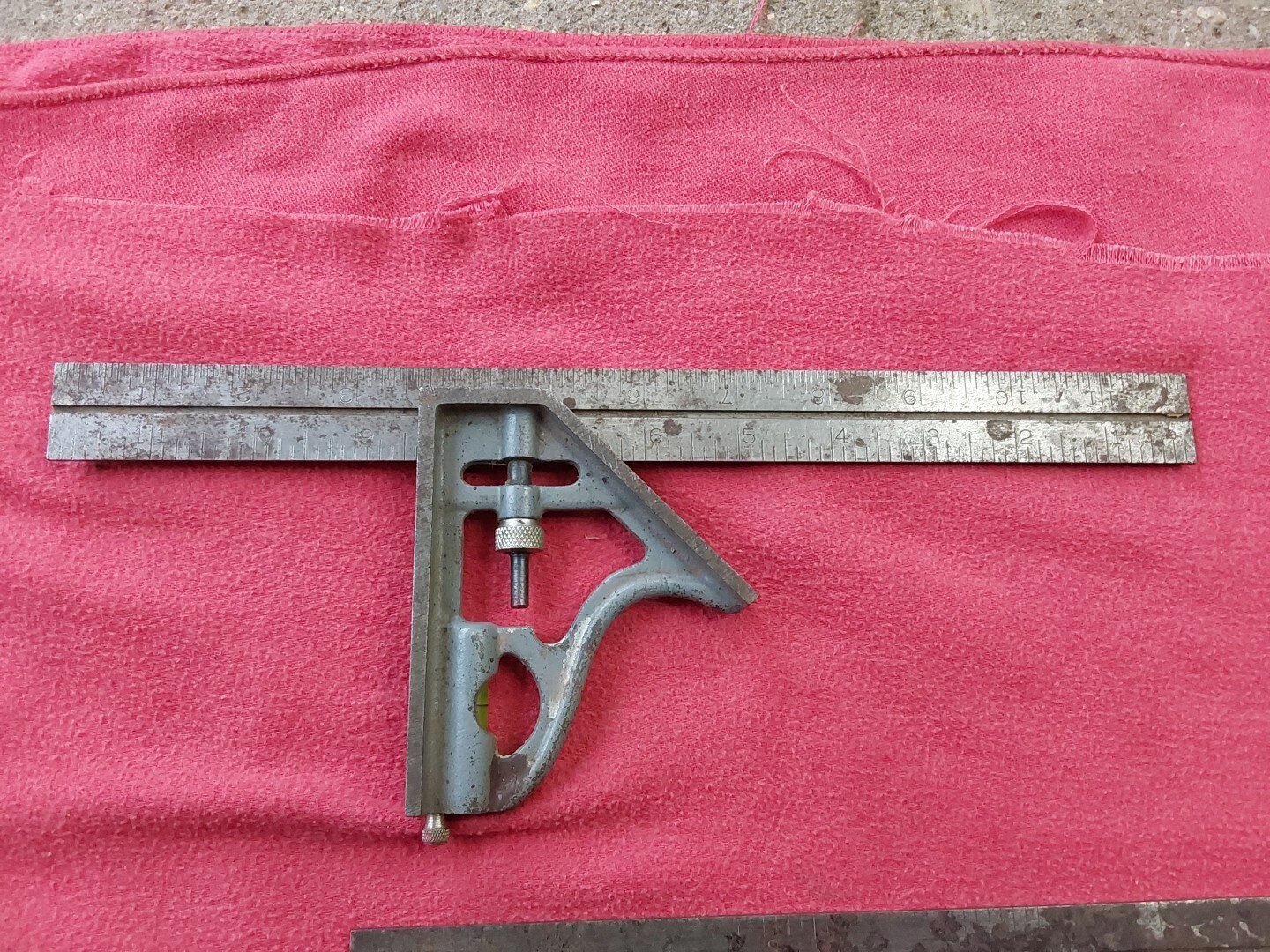 Lot VINTAGE STANLEY NO. 122 COMBINATION SQUARE Rulers MACHINIST ...