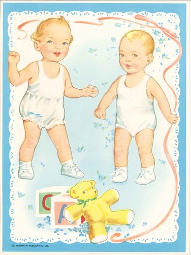 VINTAGE 1958 BABY BROTHER PAPER DOLLS LASER REPRODUCTION~UNCUT~LO PR ...