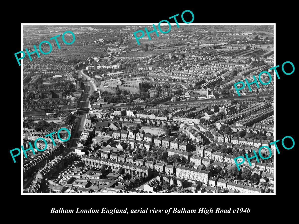 OLD 8x6 HISTORIC PHOTO OF BALHAM LONDON ENGLAND VIEW OF HIGH ROAD c1940 ...