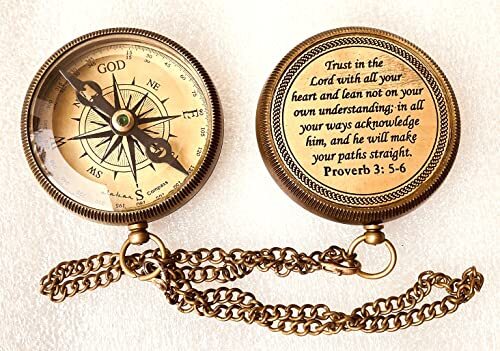 Trust in The Lord -Proverbs 3 5-6 Quote Engraved Compass | Camping ...