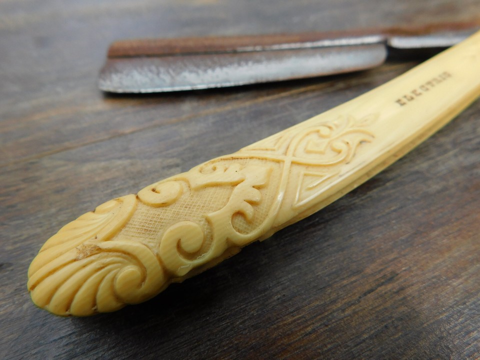 Antique JOHAN ENGSTROM ESKILSTUNA Straight Razor Electric Ornate Made ...