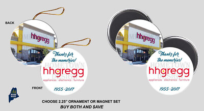 HH GREGG Ornament / Magnet Set - Department Store Collectible Defunct ...