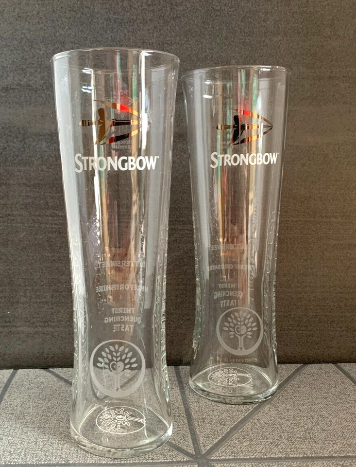 STRONGBOW CIDER PINT GLASSES x TWO | eBay UK
