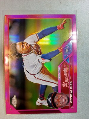 2023 Topps Chrome PINK #196 OZZIE ALBIES - Atlanta Braves - Bx3 | eBay