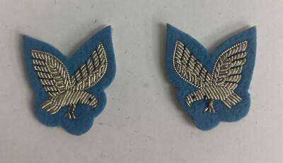 AAC, Air Corps, Embroidered Mess Dress Collar Badges, Army Military ...