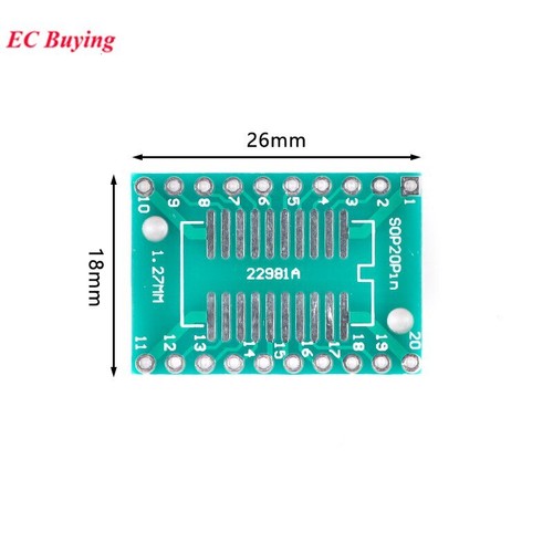 10pcs TSSOP16 SSOP16 SOP16 to DIP16 Transfer Board Pin Plate Adapter 0. ...