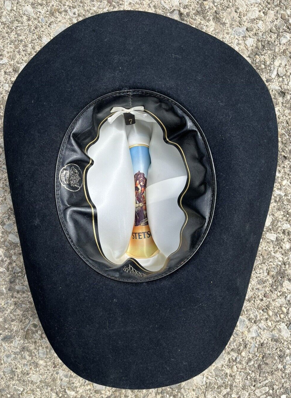 Stetson XXXXX Black Cowboy Fedora Hat Size 7 Feathers… - Gem