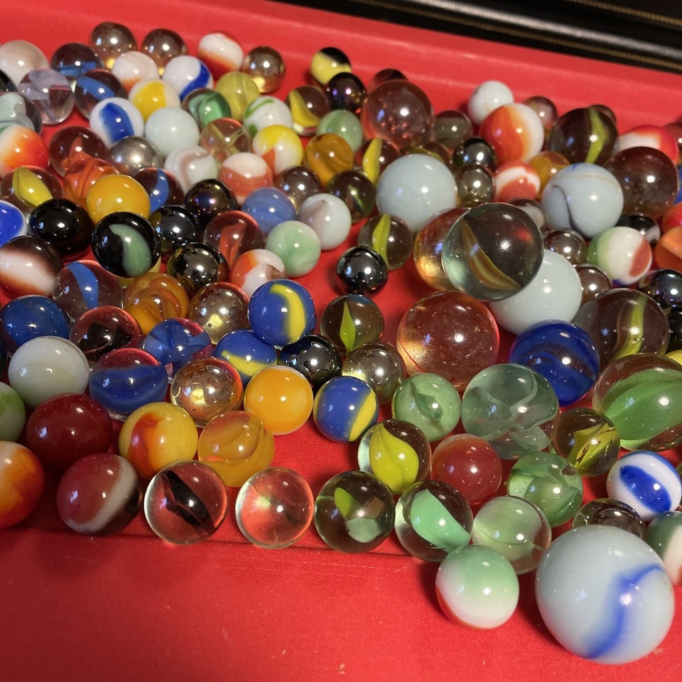 WOW Vintage Marbles Antique Collection 100+ Various Rare Types Estate ...