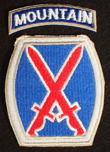 United States Army Class A 10th Mountain Division Patch & Tab SSI ...