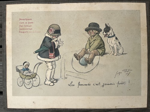 Vtg 1929 GEORGES REDON "LES FEMMES C'EST JAMAIS PRÊT" Cafe de Paris ...