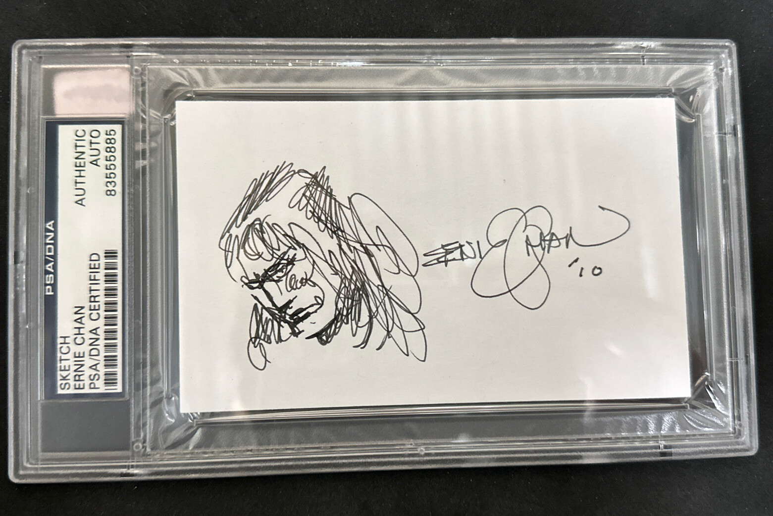ERNIE CHAN - SIGNED &SKETCH 3x5 Index card - CONAN - PSA 83555885 | eBay