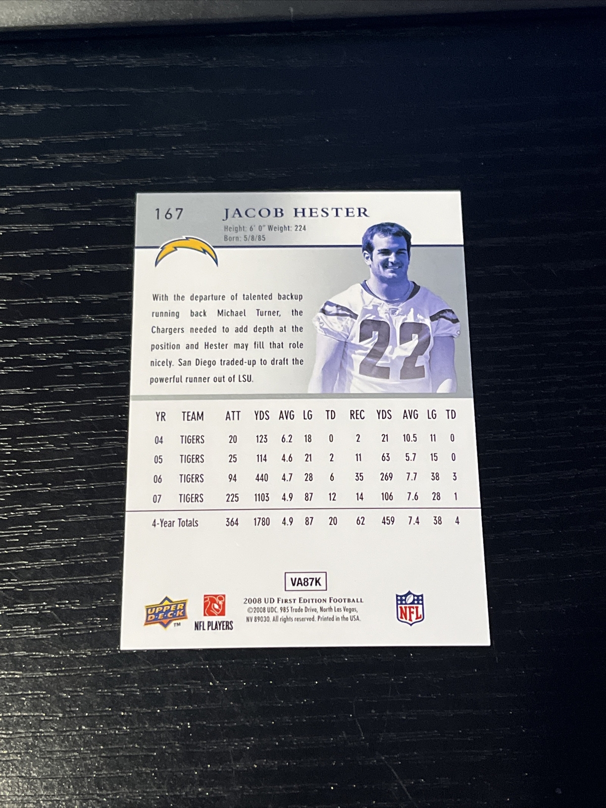 2008 Upper Deck First Edition - Star Rookies Jacob Hester #167 (RC) for ...