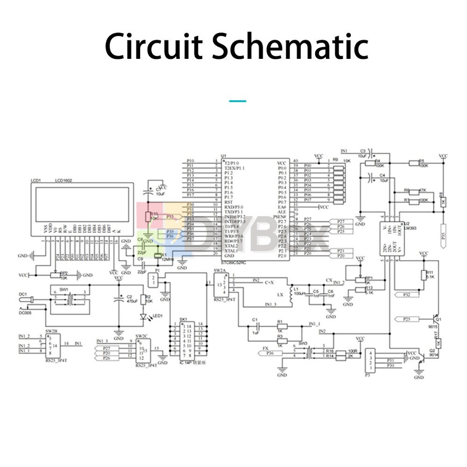 DIY High Precision LCD Digital Inductance Capacitance Meter Frequency ...