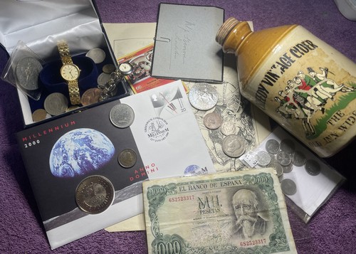 vintage House Clearance Job Lot coins Banknotes trinkets low start ...