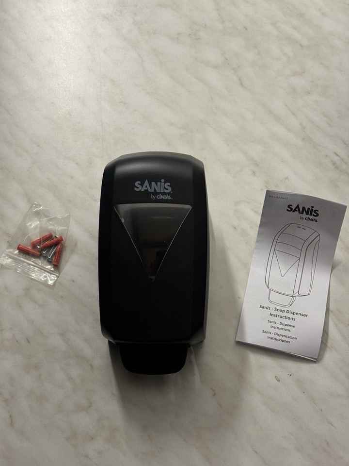 Cintas Sanis Soap Dispenser (BLACK) New Open Box **NO KEY** Push | eBay